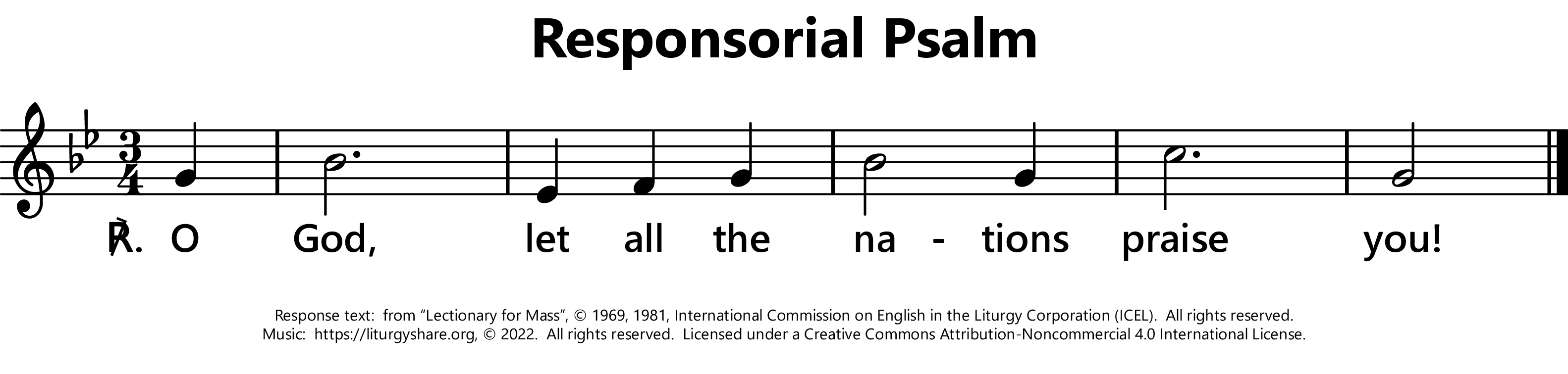 6th Sunday of Easter: Responsorial Psalm, Year C